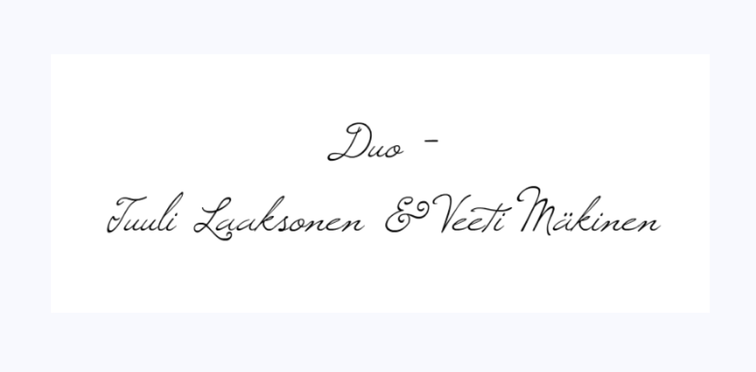 Tuuli Laaksonen ja Veeti Mäkinen